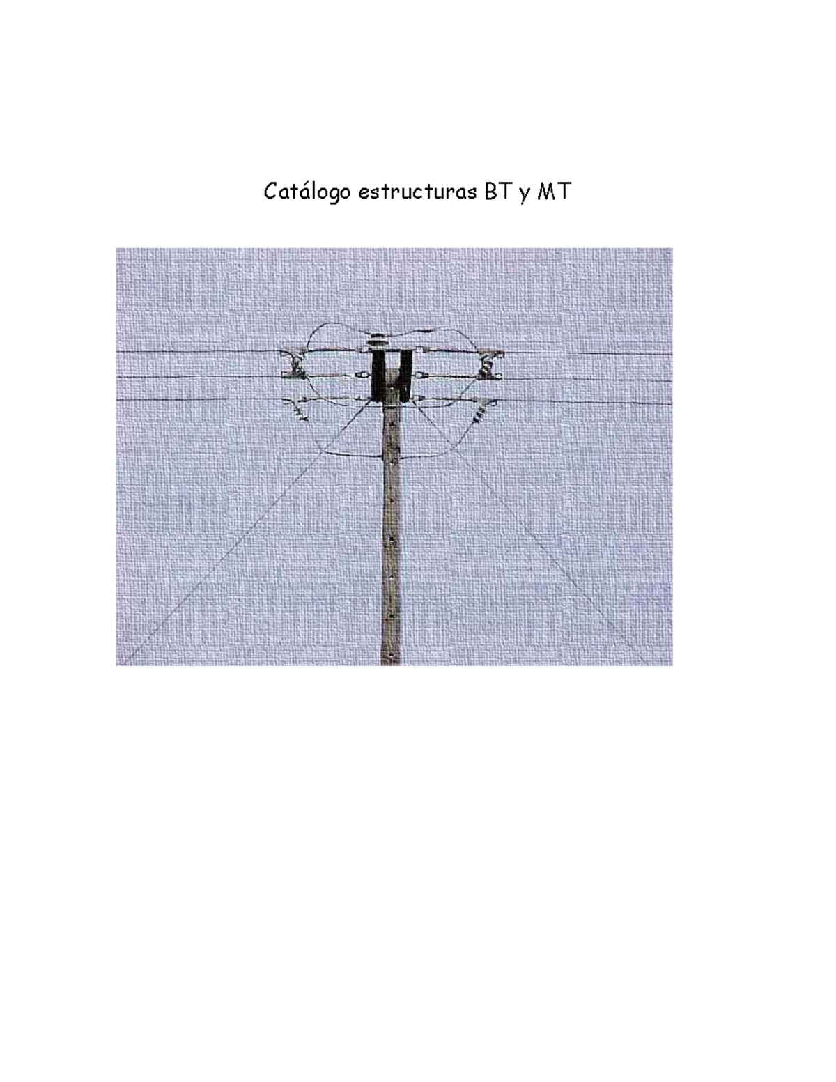 Catalogo estructuras bt y mt - Catálogo estructuras BT y MT Índice ...