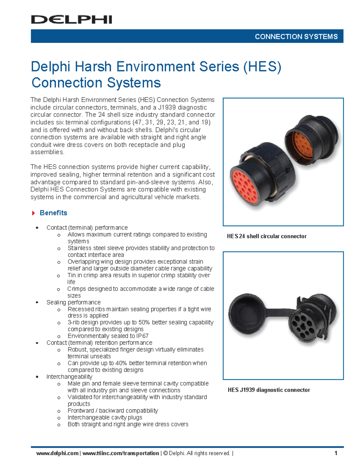 HDP to HES Terminals - Cross Reference of Tyco HDP to Delphi HES ...