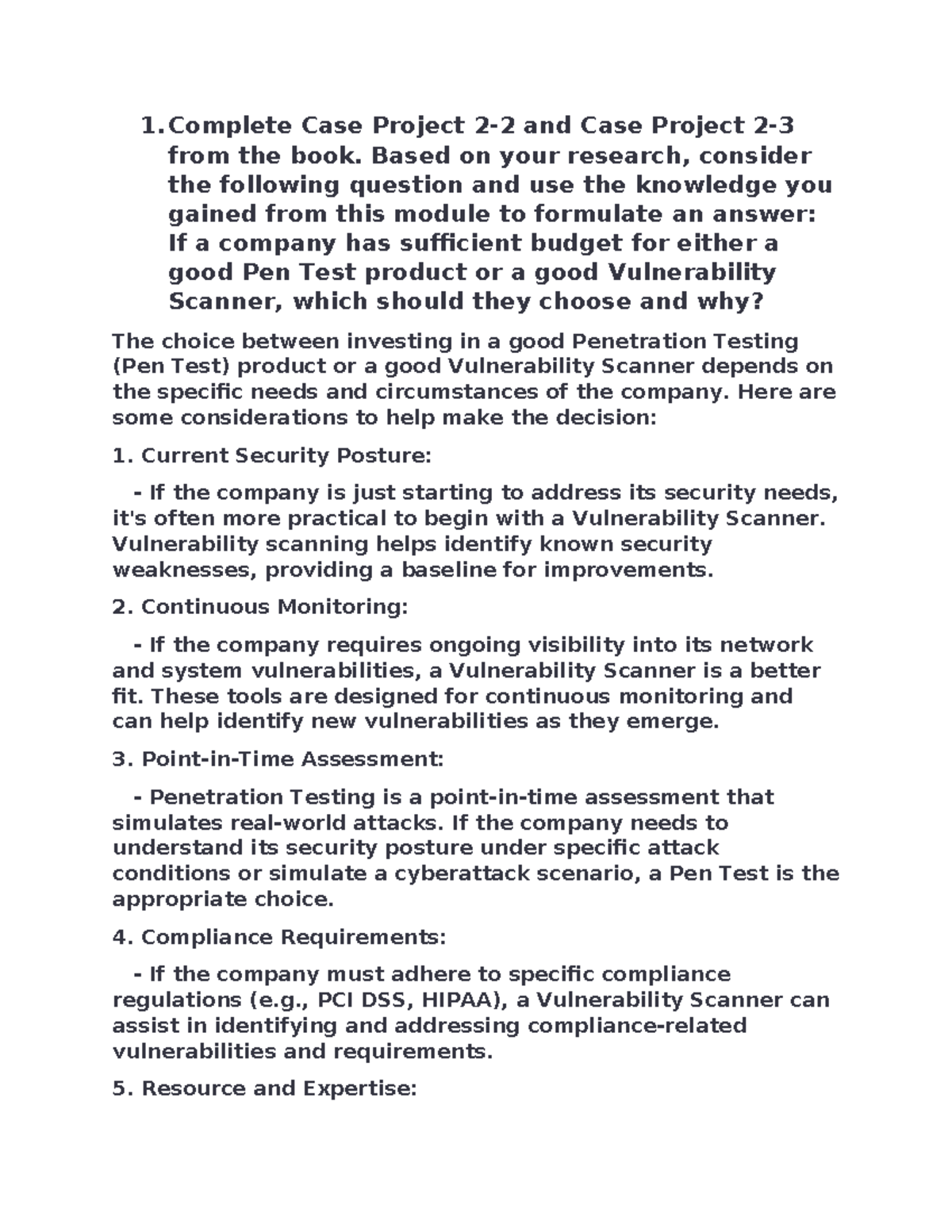 Complete Case Project 2-2 and 2.3 in Comptia security+ - 1. Complete ...