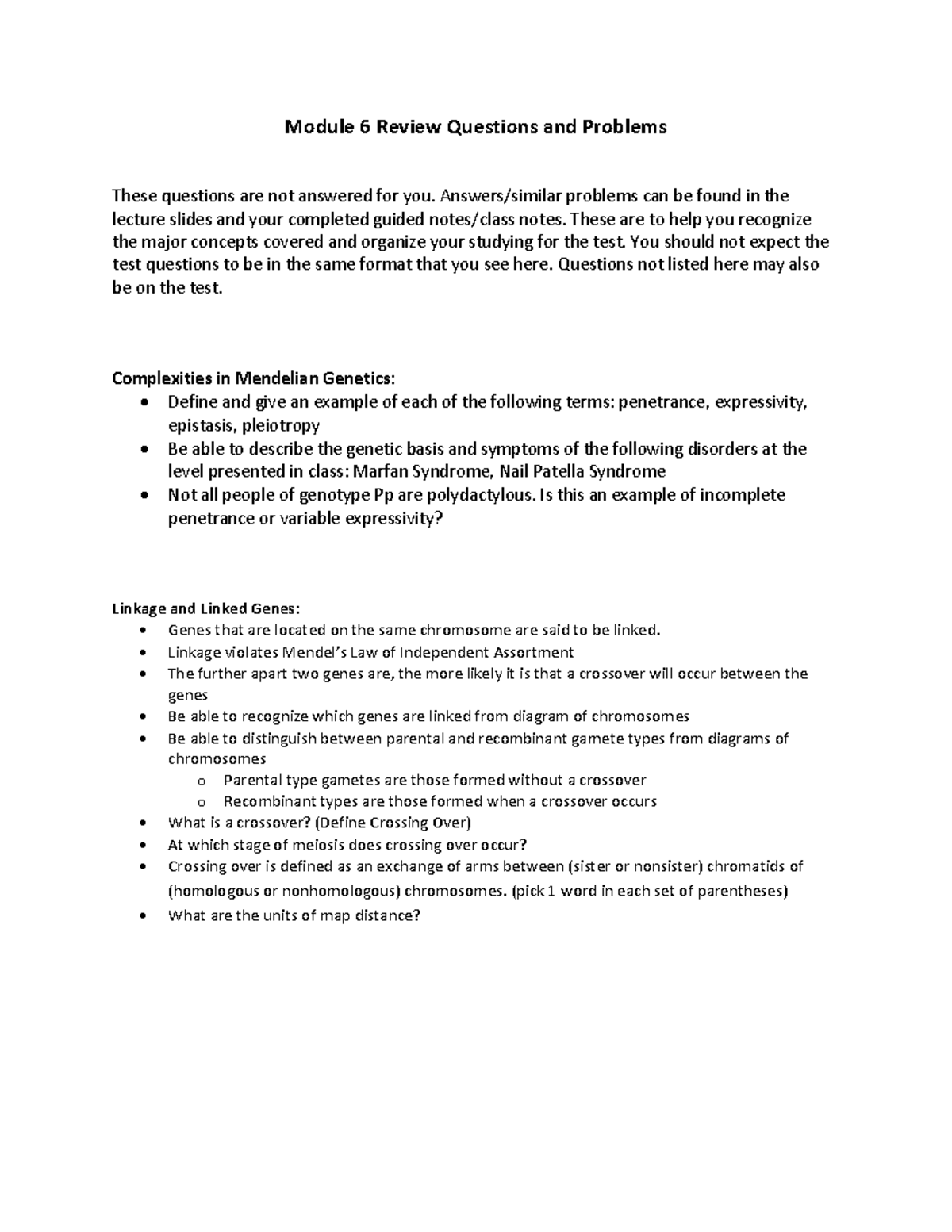 Module 6 Review Questions - Module 6 Review Questions and Problems ...