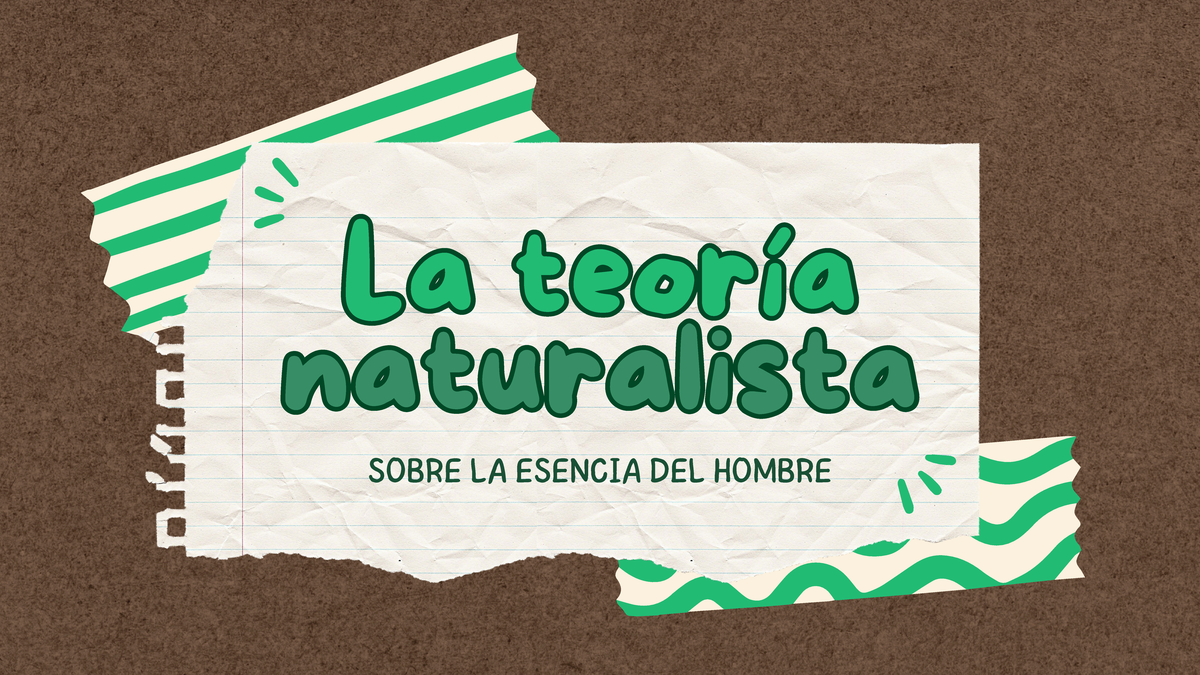 Antropologia Teoria Naturalista - naturalistanaturalista La teoríaLa ...