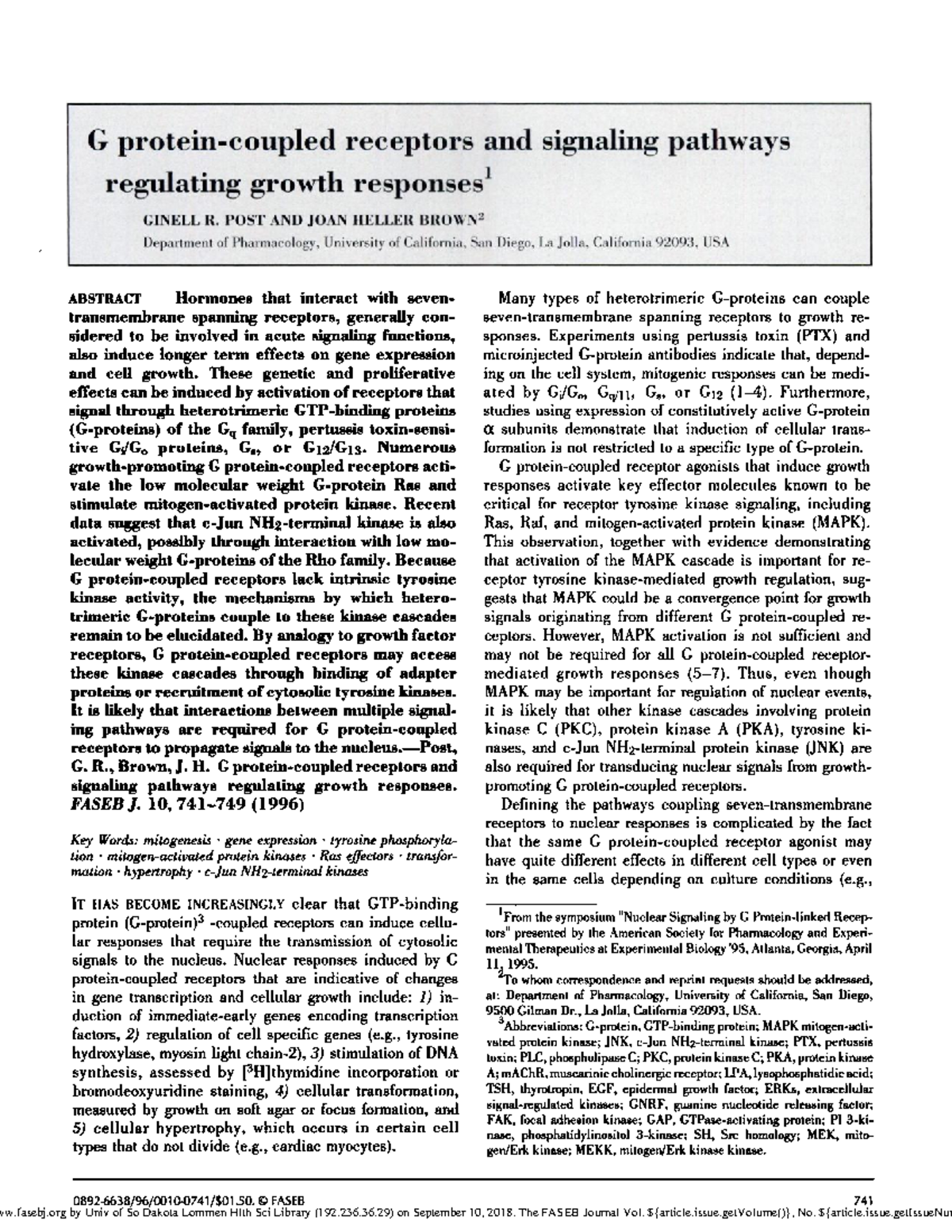 Post1996 - fdadf - regulating growth responses’ ####### GINELL R. POST ...