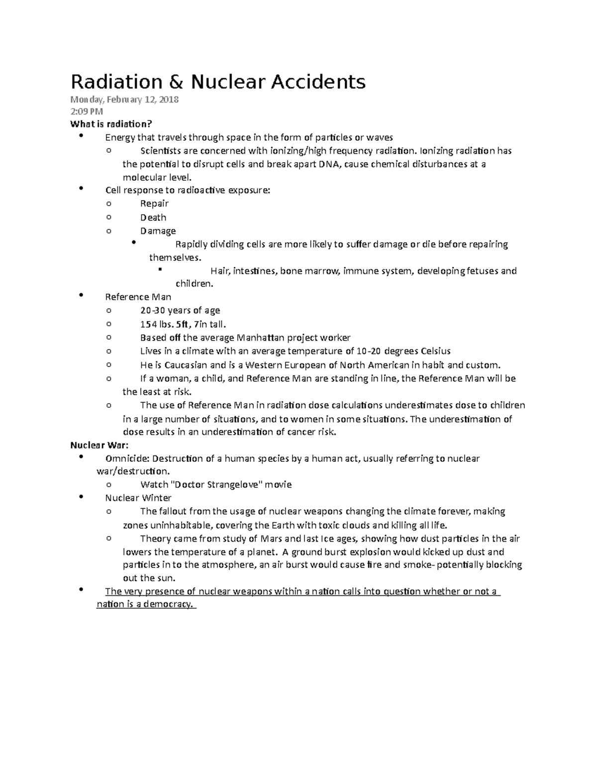 Radiation & Nuclear Accidents - Radiation & Nuclear Accidents Monday ...