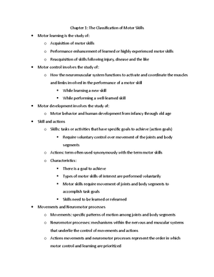 Motor Control Vocab - Motor Control Vocabulary Key Terms: Ch control ...