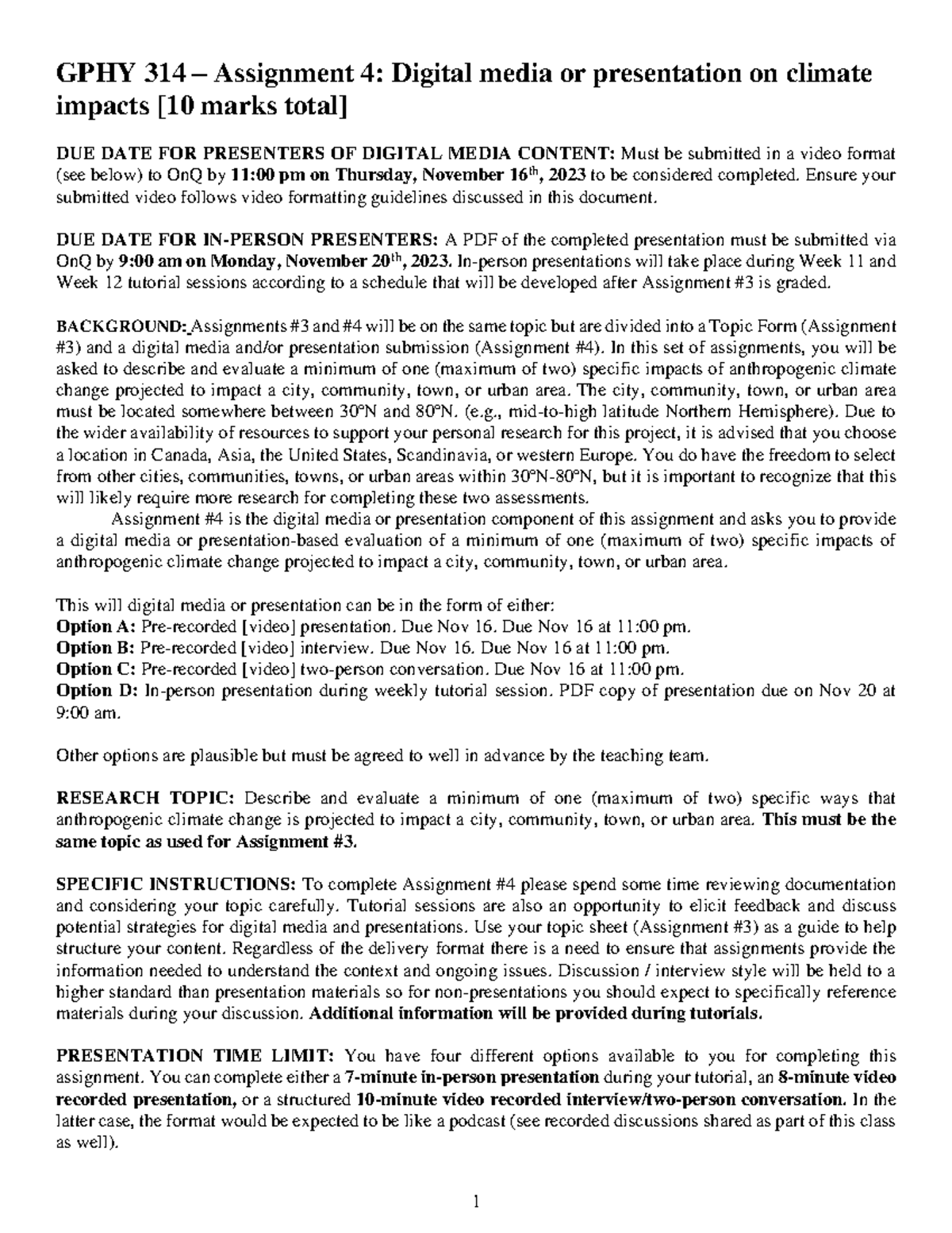 314 Digital Media - 1 GPHY 314 – Assignment 4 : Digital media or ...