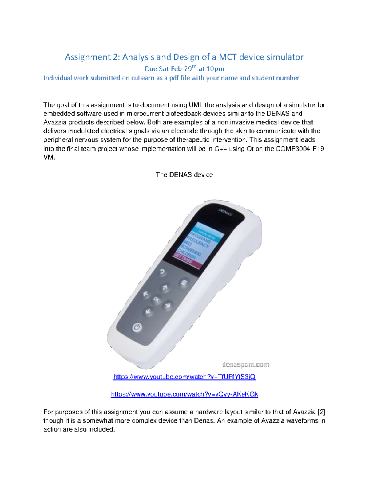 Assignment 2 Warning Tt Undefined Function 32 Assignment 2 Analysis And Design Of A Mct