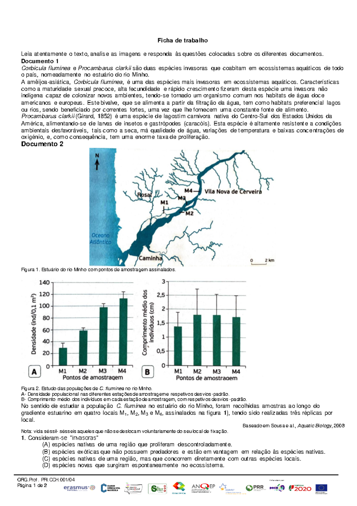 FT - Exercícios gerais - ORG. PRI.CCH/ Página 1 de 2 Ficha de trabalho ...