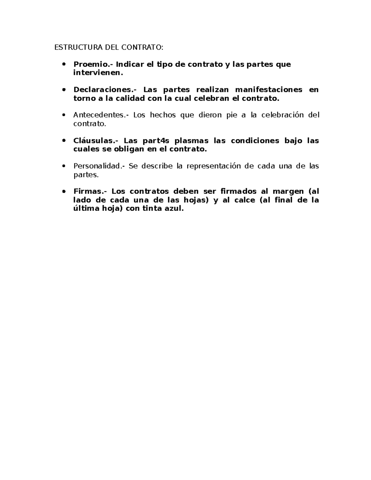 Ejemplo Contrato - Derecho administrativo - ESTRUCTURA DEL CONTRATO ...