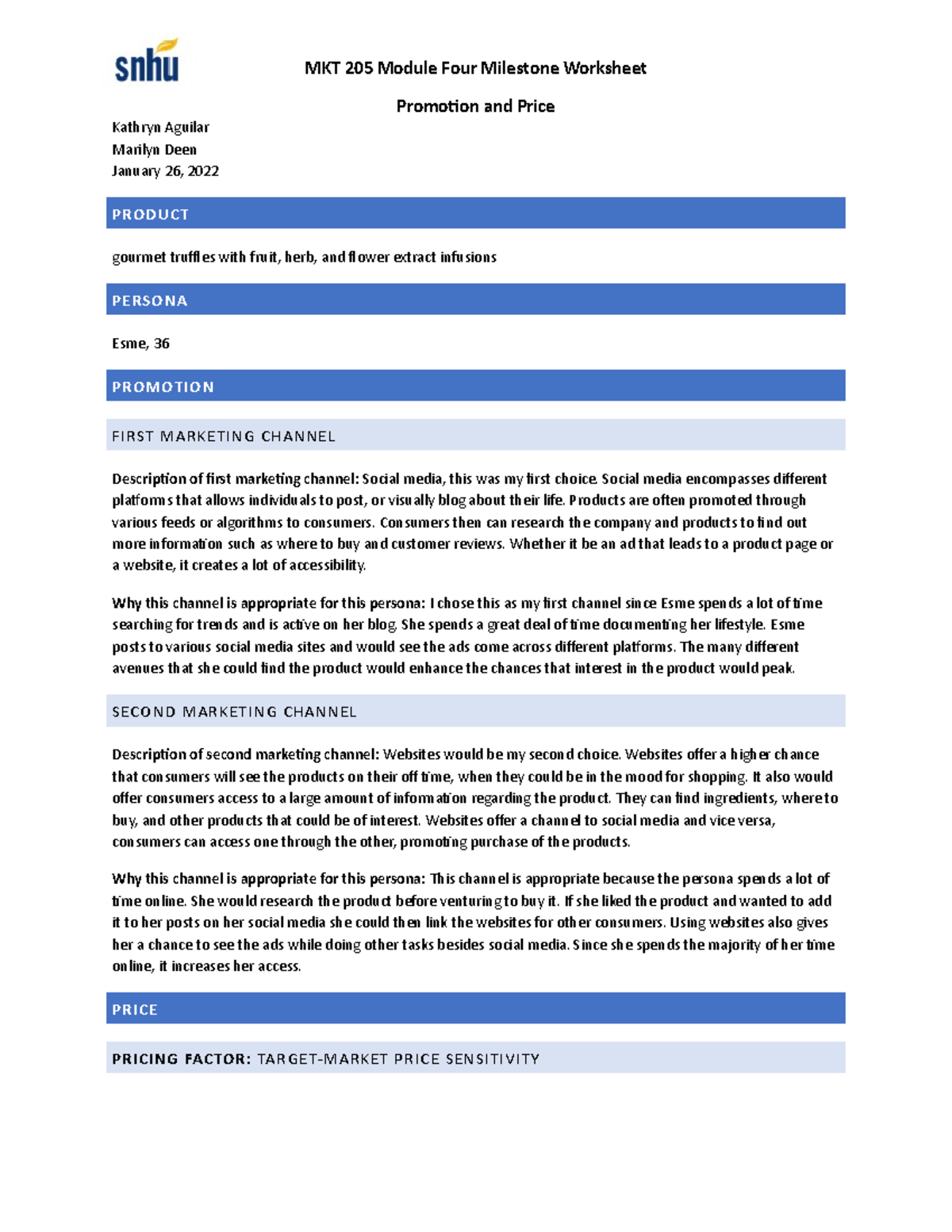 MKT205 Module Four Milestone - Social media encompasses different ...