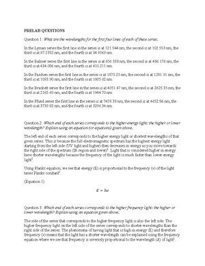 Lab 2 - lab report - Chem 241, Wednesday Afternoon Section Experiment 2 ...