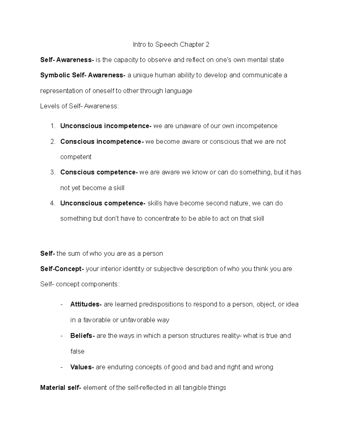 Intro to Speech Chapter 2 - Studocu