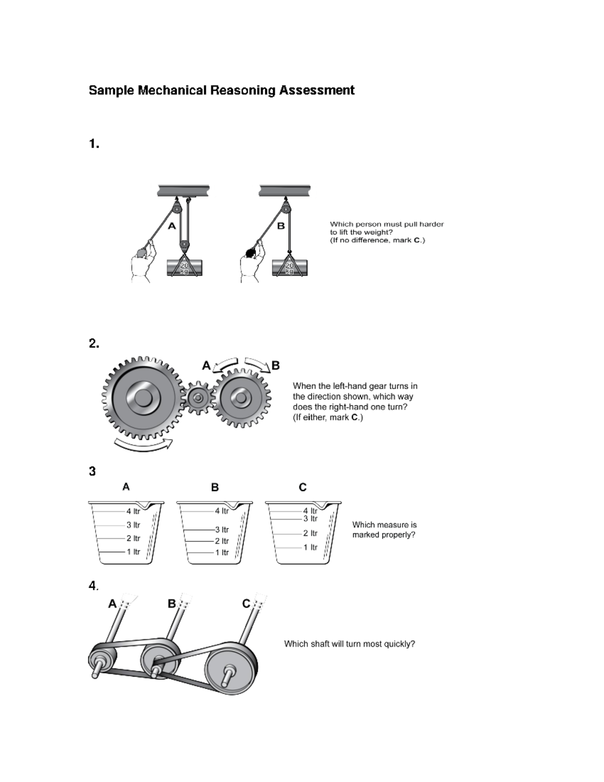 Physics - questions and answers - Sample Mechanical Reasoning ...