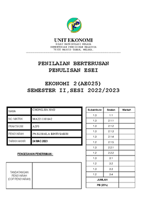 Nota Eko sem 2 - Nota ringkas untuk pelajar STPM yanng mengambil sumjek ekonomi. - STPM ...
