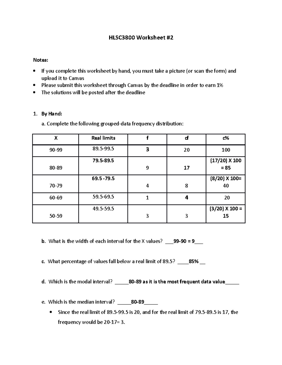 Worksheet 2 - HLSC3800 Worksheet Notes: If you complete this worksheet ...