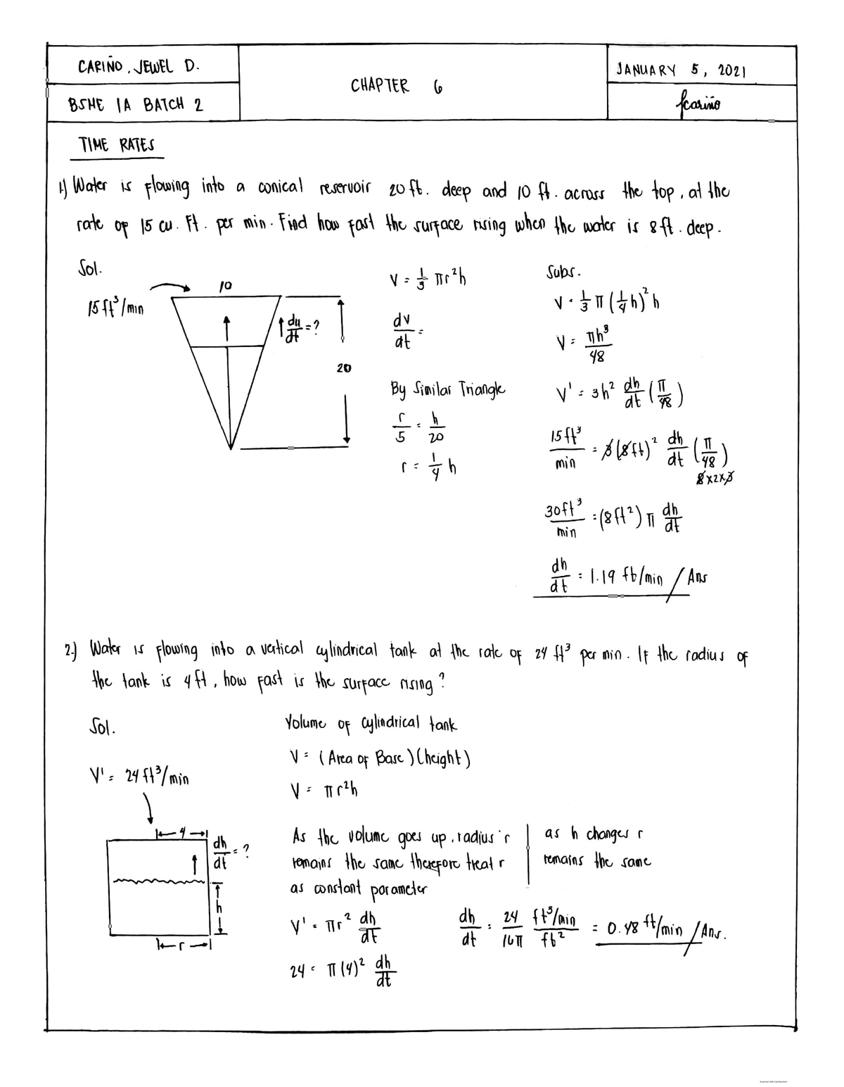 Calculus Notes (Chapter 6) - Calculus 1 - PangSU - Studocu