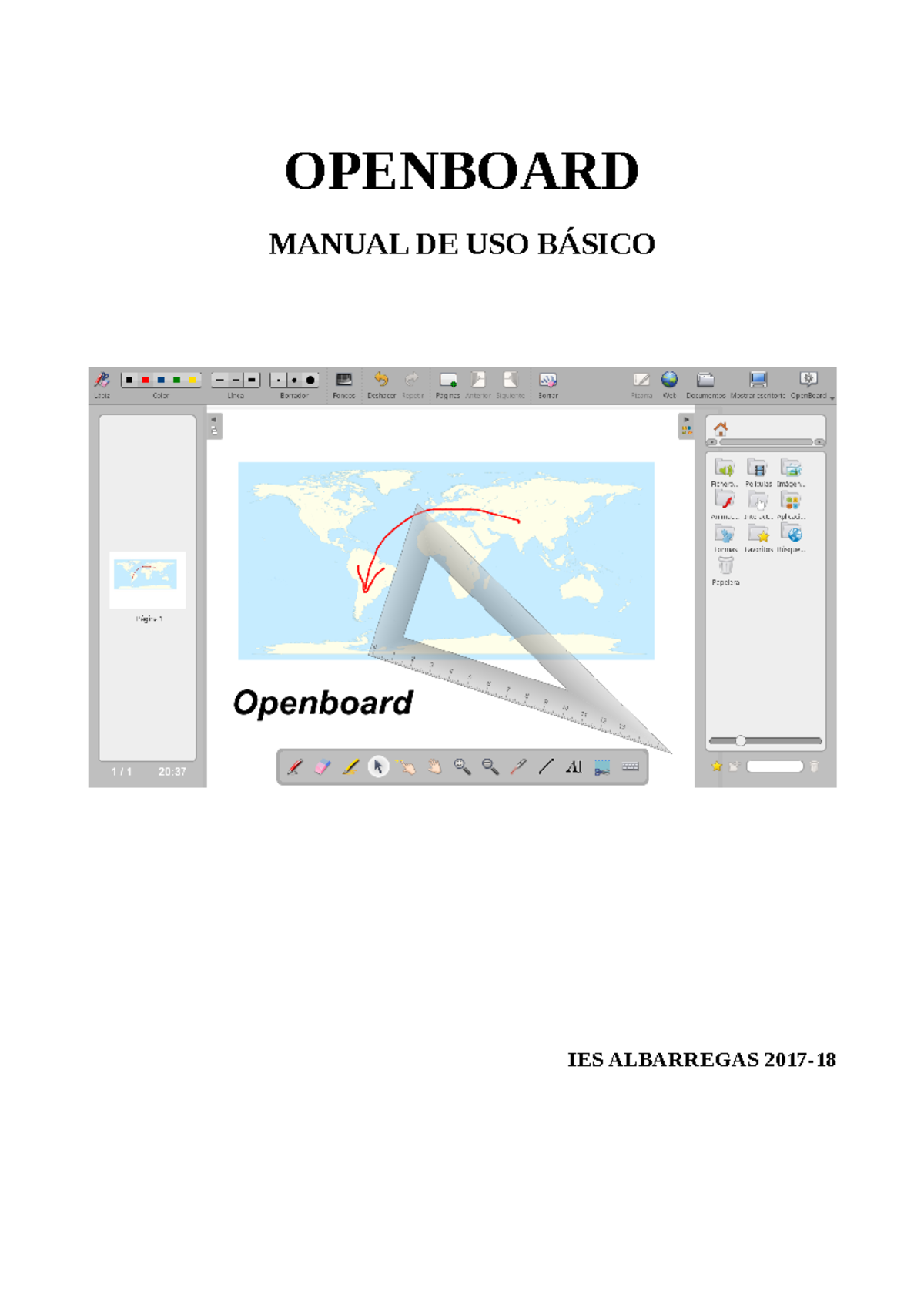 Manual openboard 22 10 2017 - OPENBOARD MANUAL DE USO BÁSICO IES ALBARREGAS 2017- (Manual ...
