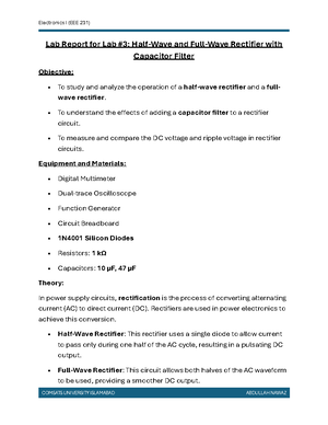 EMI lab ^N 4 - EMI LAB 4 - Introduction: In this lab, the single-phase ...