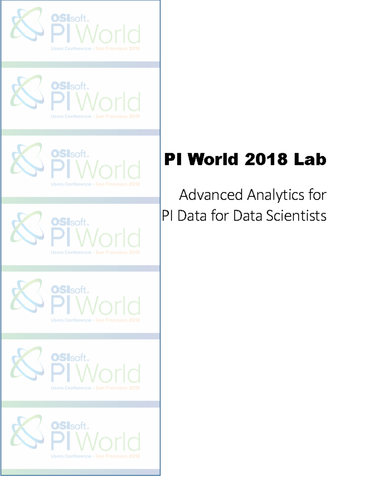 PI World 2018 Advanced Analytics for PI Data for Data Scientists - PI ...
