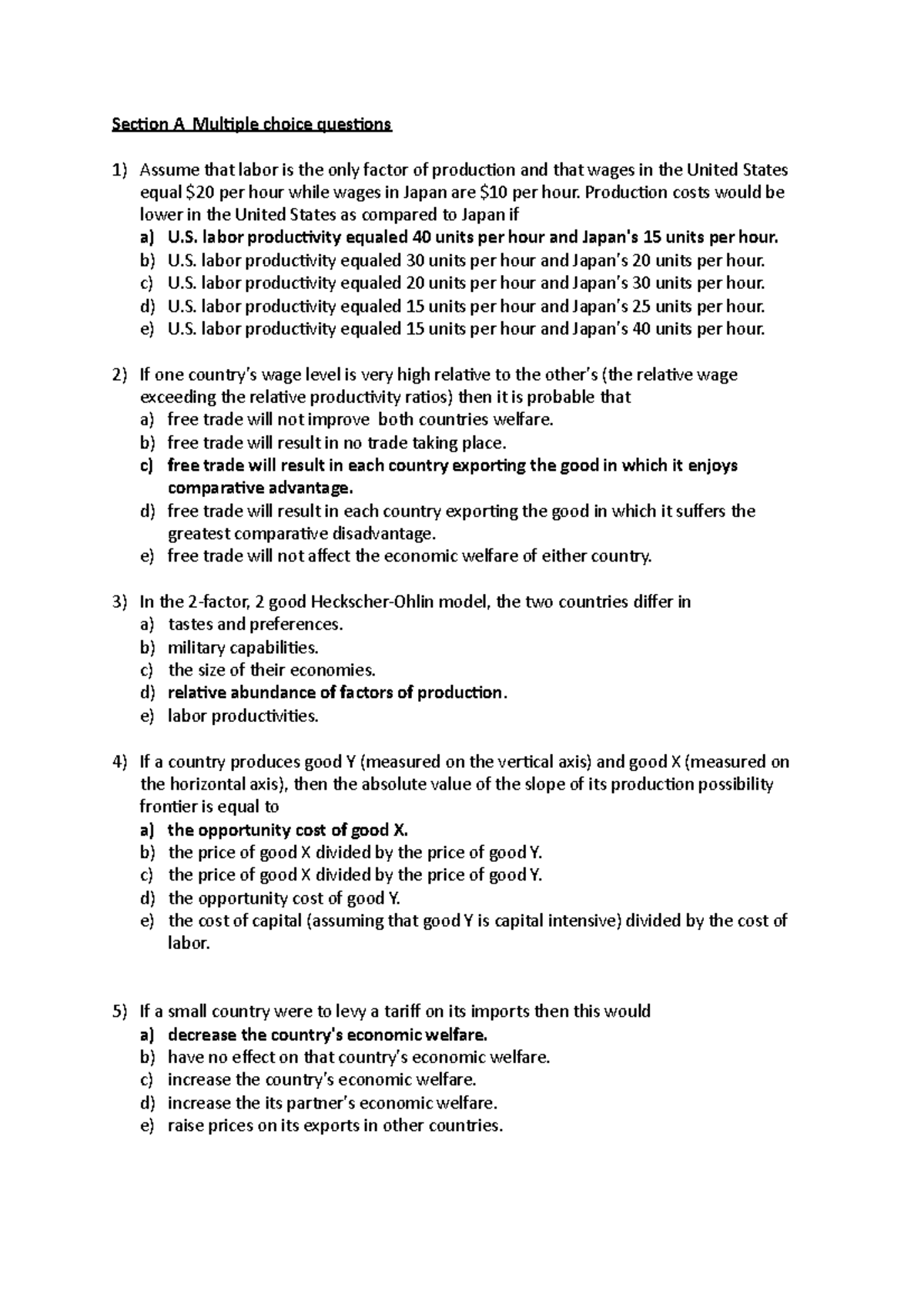 Mock Exam with Answers - Mock exam in preparation tho the first and ...