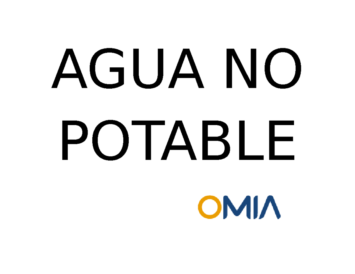 Letrero AGUA NO Potable - plan de comunicación - AGUA NO POTABLE - Studocu