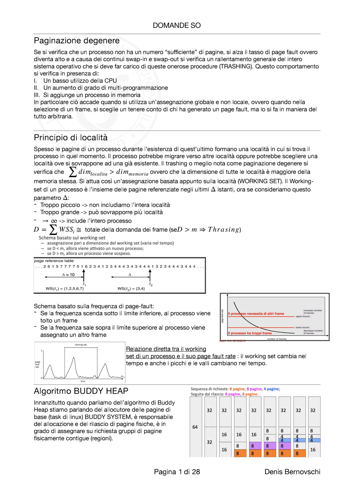 Domade Orali SO prof Spalazzi - Sistemi operativi - Studocu