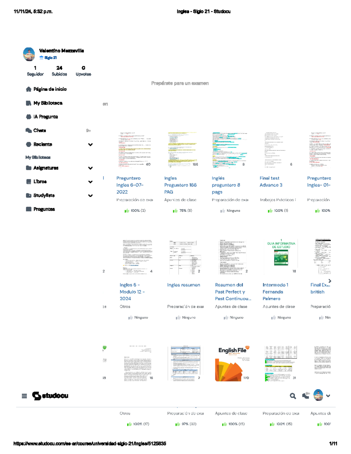 PDF2 - RESUMEN - 5:32 p. Ingles Siglo 21 Studocu Valentino Mezzavilla Siglo 21 1 24 o Seguidor ...