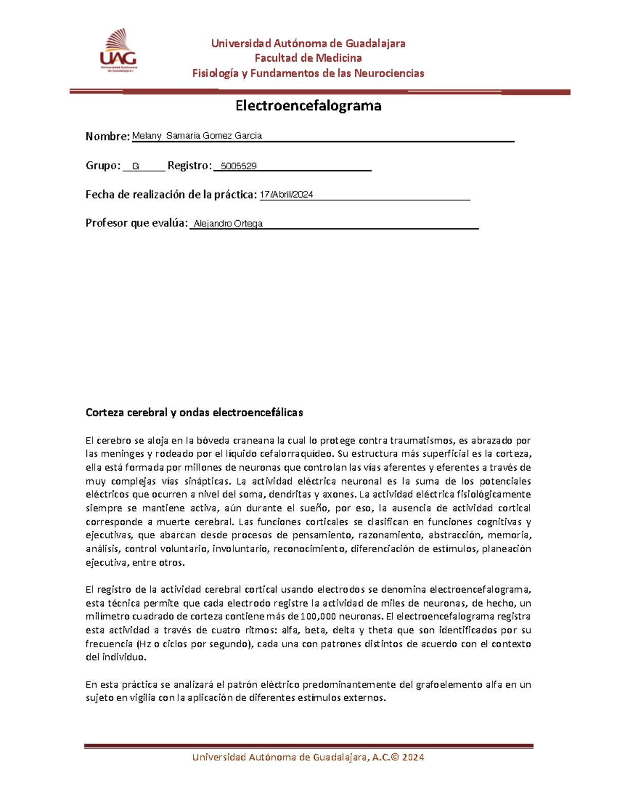Lab4 Electroencefalograma-MSGG - Facultad de Medicina Fisiología y ...