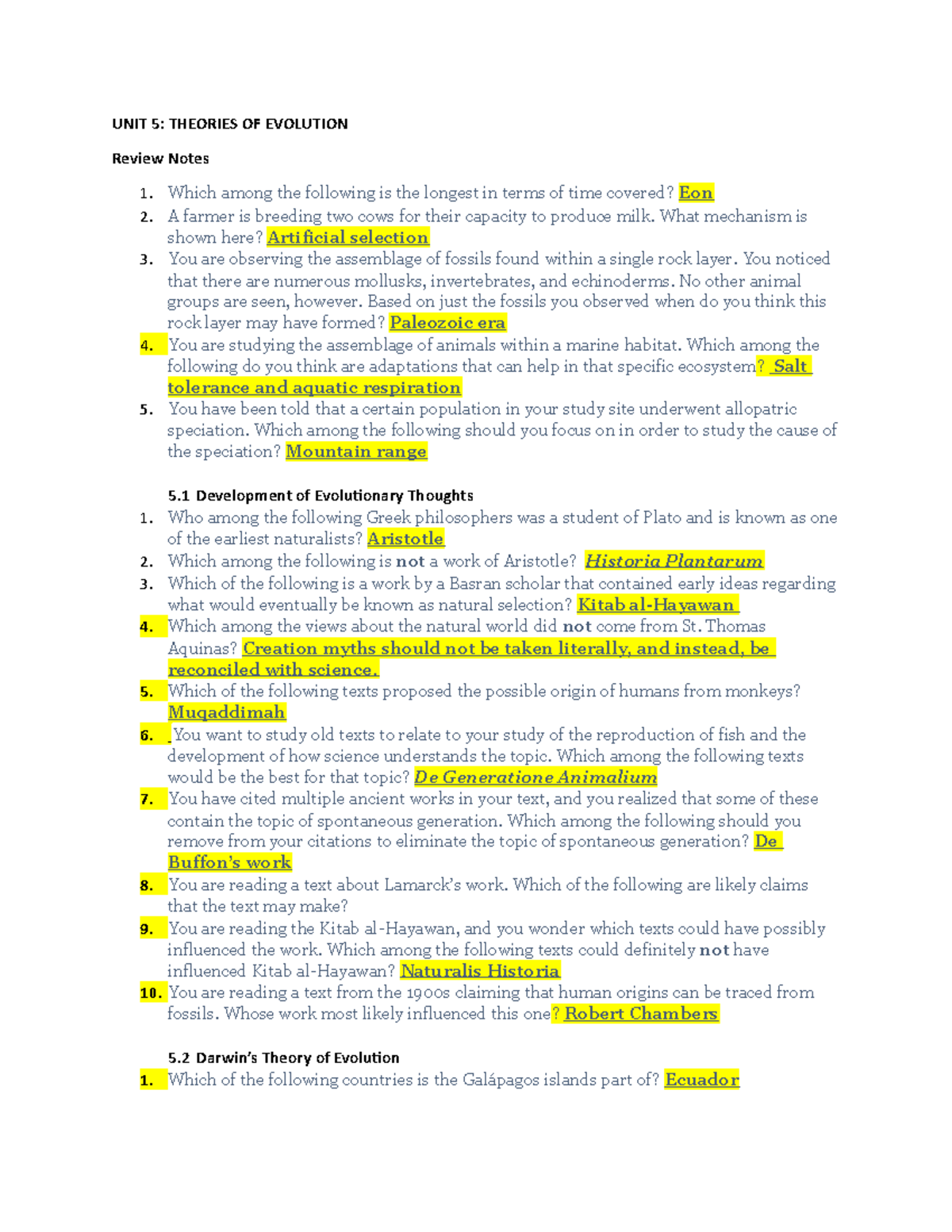 Sample/practice exam 13 February 2020, questions and answers - UNIT 5 ...