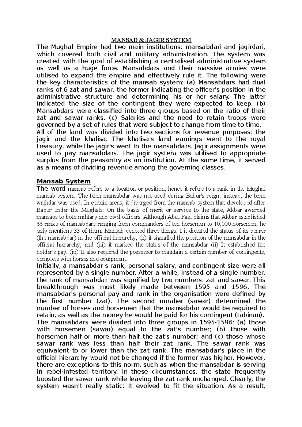 11 - the-revolt-of-1857-the-first-war-of-independence - MANSAB & JAGIR ...