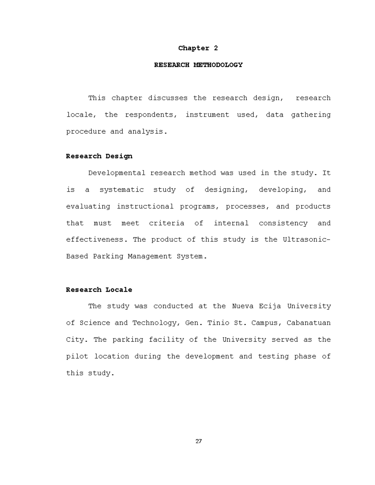 Sample Chapter-2 - Lect - Chapter 2 RESEARCH METHODOLOGY This chapter ...