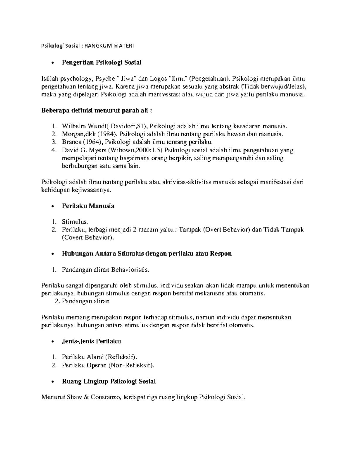 Pengertian, Aspek sosial, perilaku dan hubungan dalam Psikologi Sosial ...