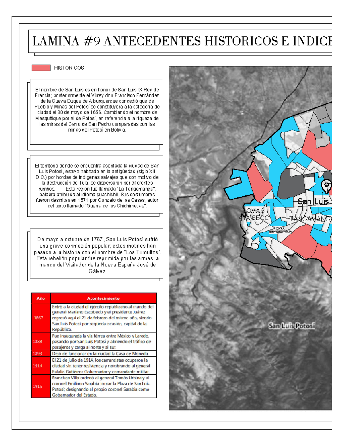 mapa topografico - San Luis Poto TANGAMANGA LOMAS 4TA SECC ZONA UNIVERSITARIA LAMINA #9 ...