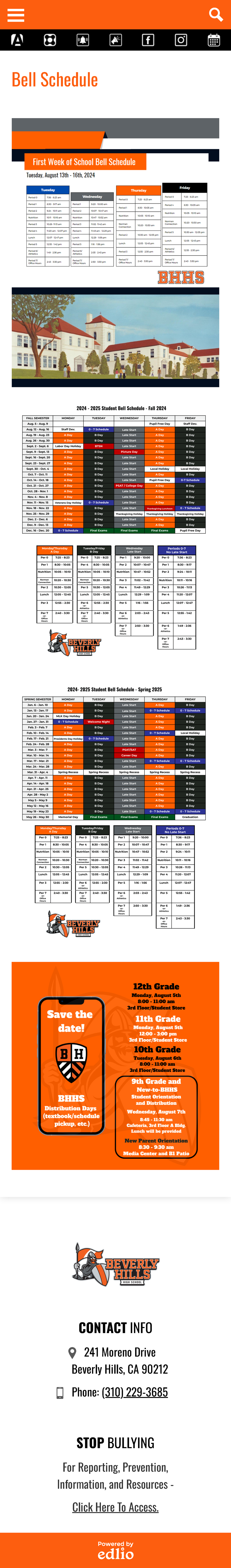 Bell Schedule – Bell Schedule – Beverly Hills High School - Bell ...