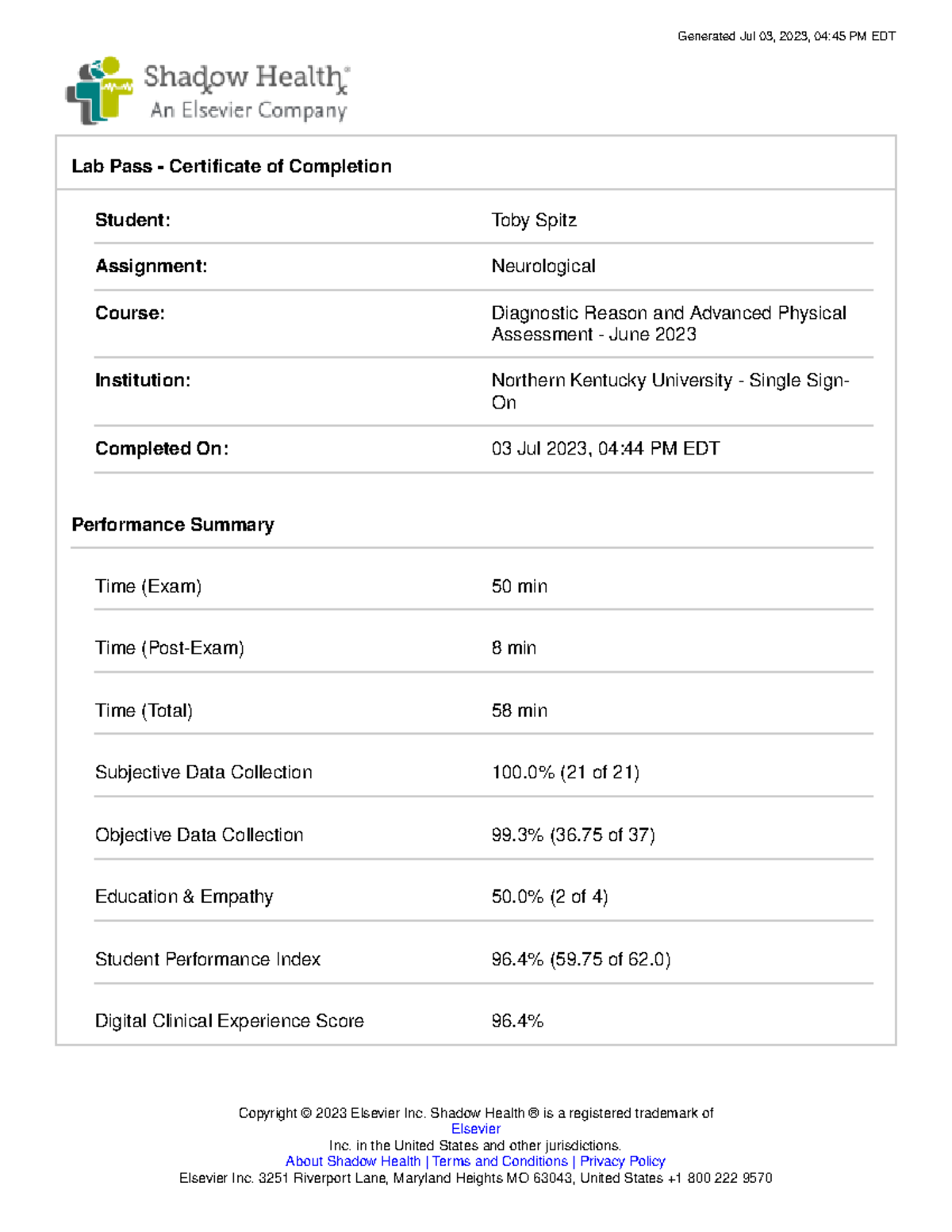 Spitz toby labpass neuro - Generated Jul 03, 2023, 04:45 PM EDT Lab ...