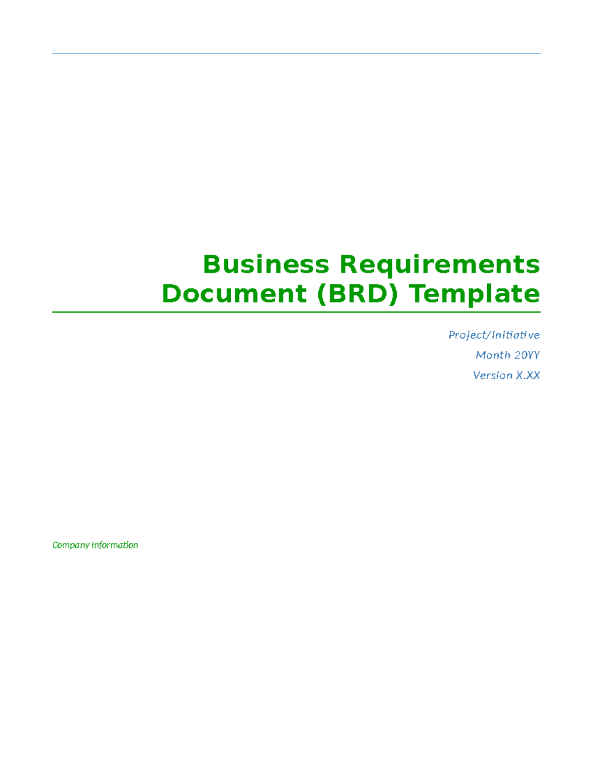 BRD - Business Requirements Document (BRD) Template Project/Initi ati ...
