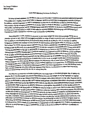 An unforgettable experience in my life - An Unforgettable Experience In ...