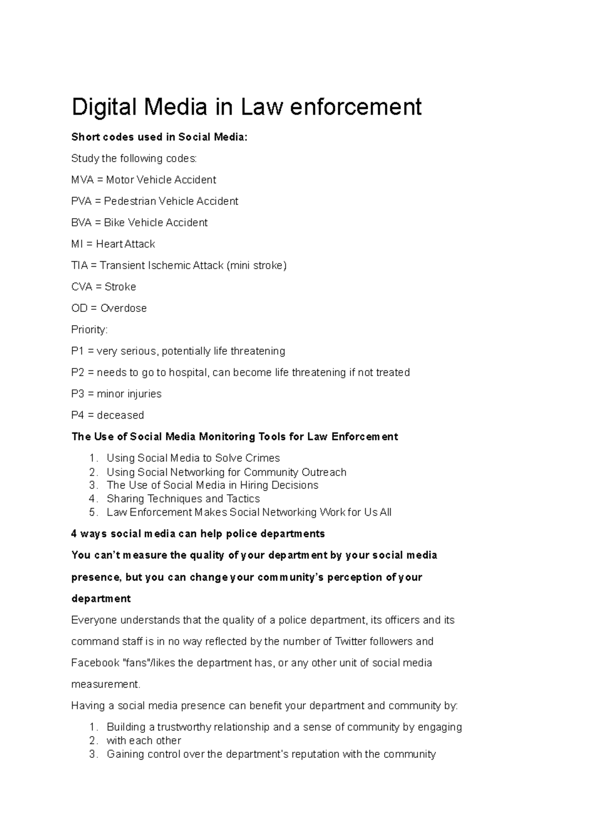 Digital Media in Law enforcement - Using Social Media to Solve Crimes 2 ...