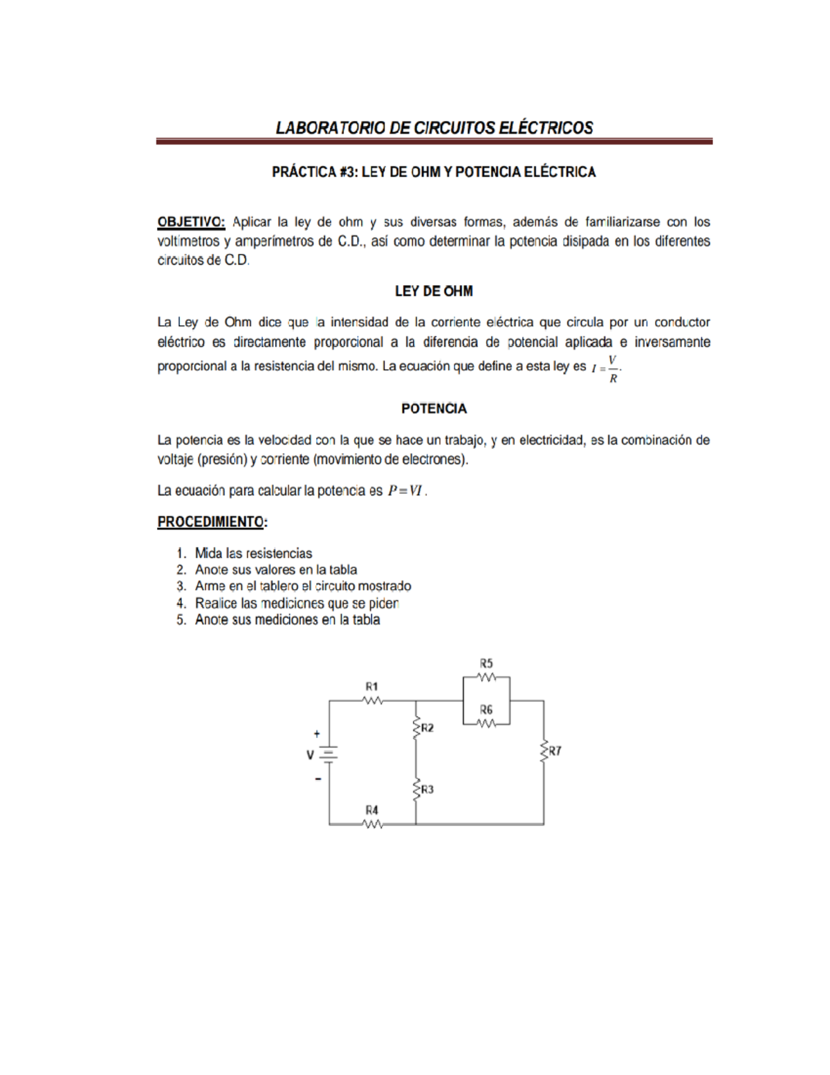 practicas de circuitos - circuitos eléctricos - Studocu