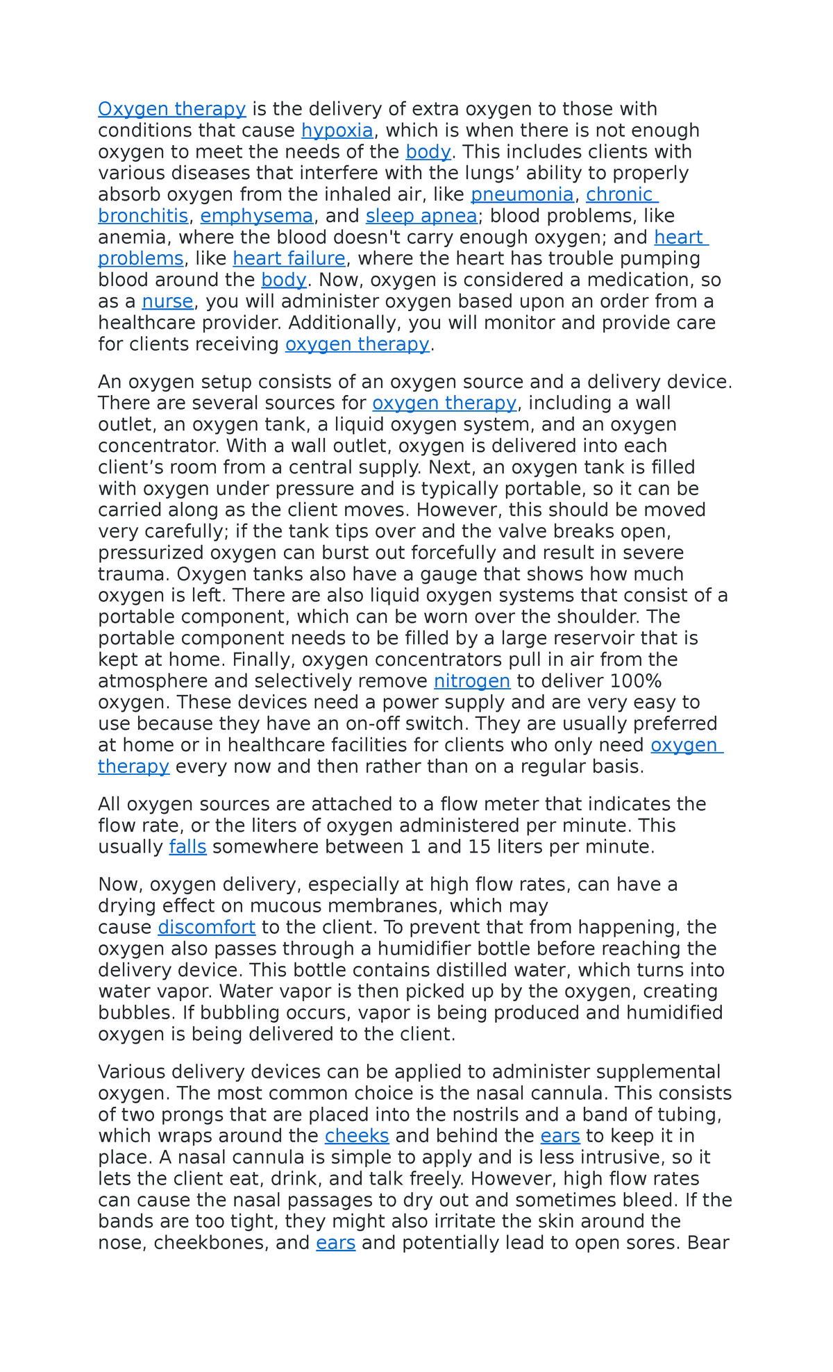 Oxygen-therapy - Knowledge - Oxygen therapy is the delivery of extra ...