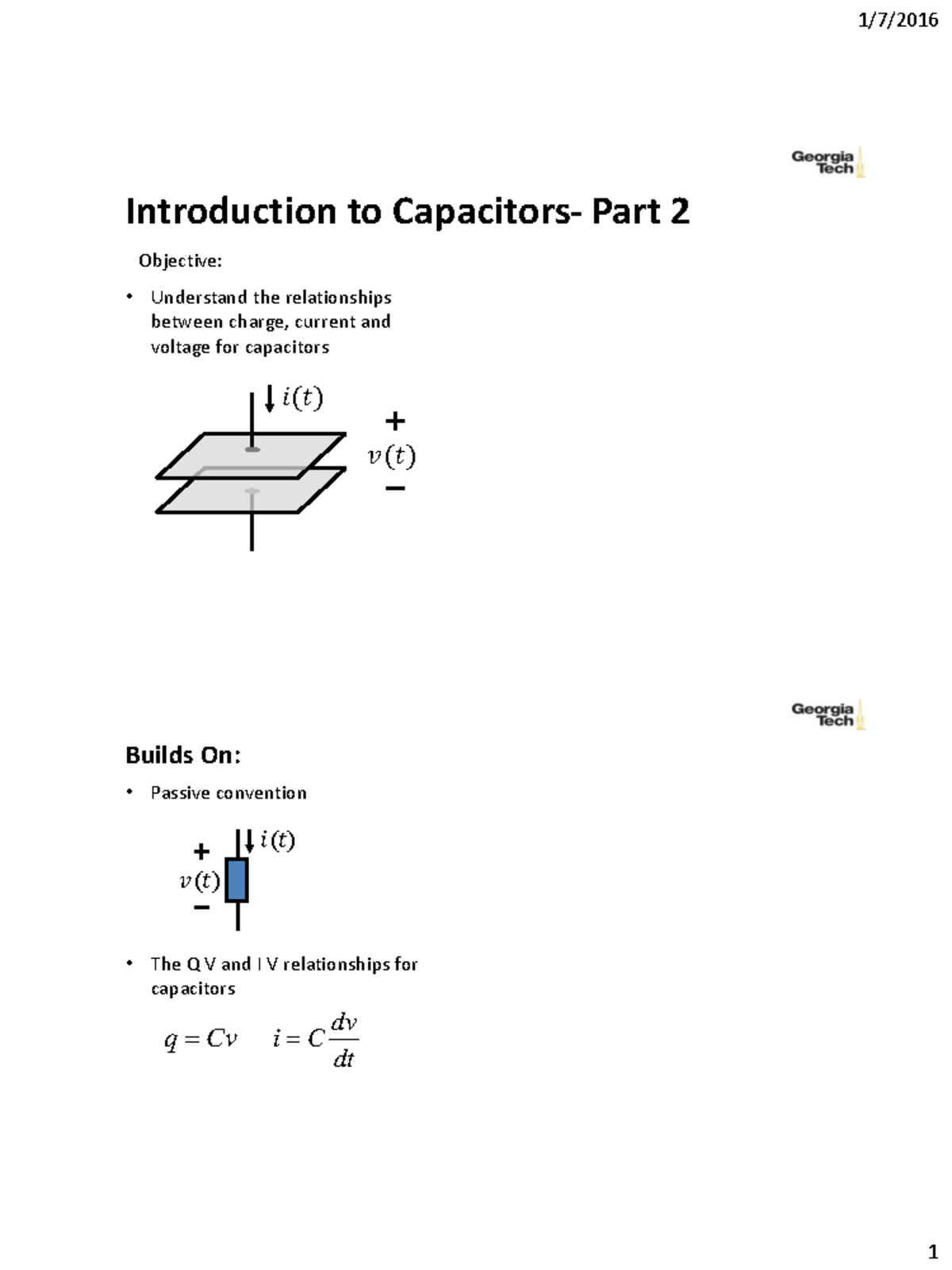 LC1 M3Lesson 2 - LC1 M2lesson 11 - 1/7/ 1 • Understand the relationships between charge, current ...