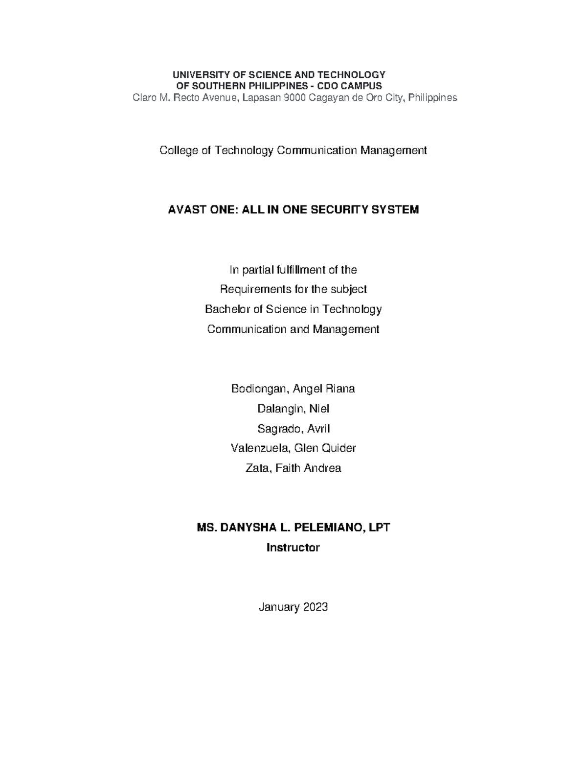 Conceptpaper - B.S in Technology of Communication Management (I.T ...