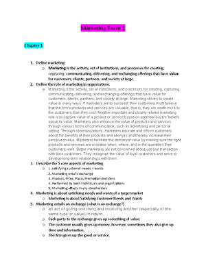 Marketing - ch 8 - From in person lecture and powerpoint - Chapter 8 ...
