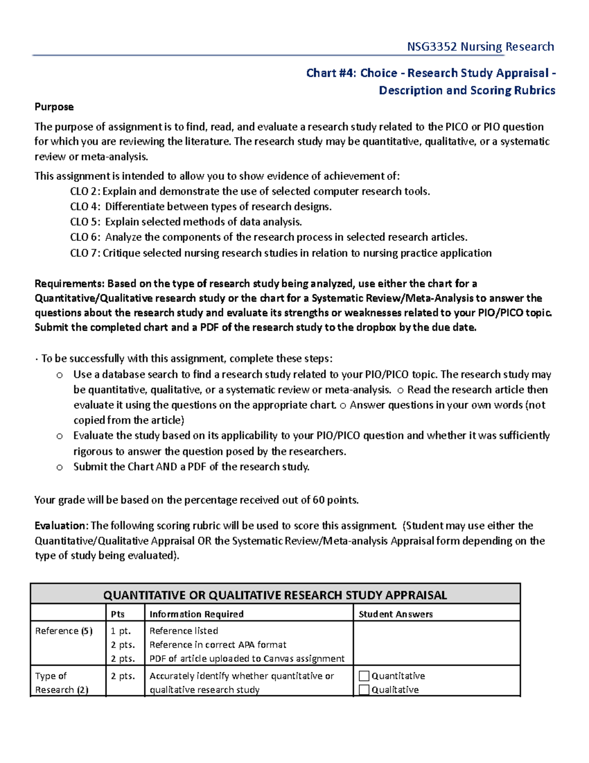 Research Assignment - Chart #4 1 - Chart #4: Choice - Research Study ...