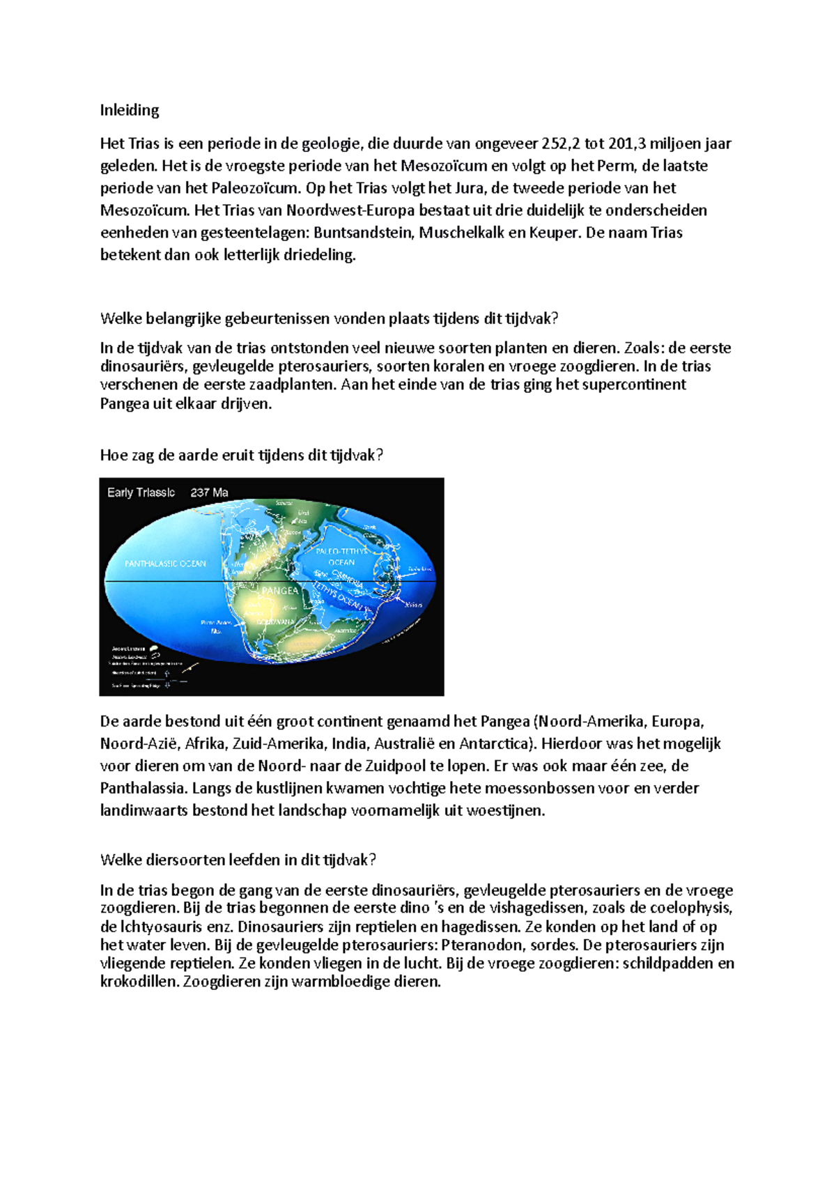 Project Trias - Inleiding Het Trias is een periode in de geologie, die ...