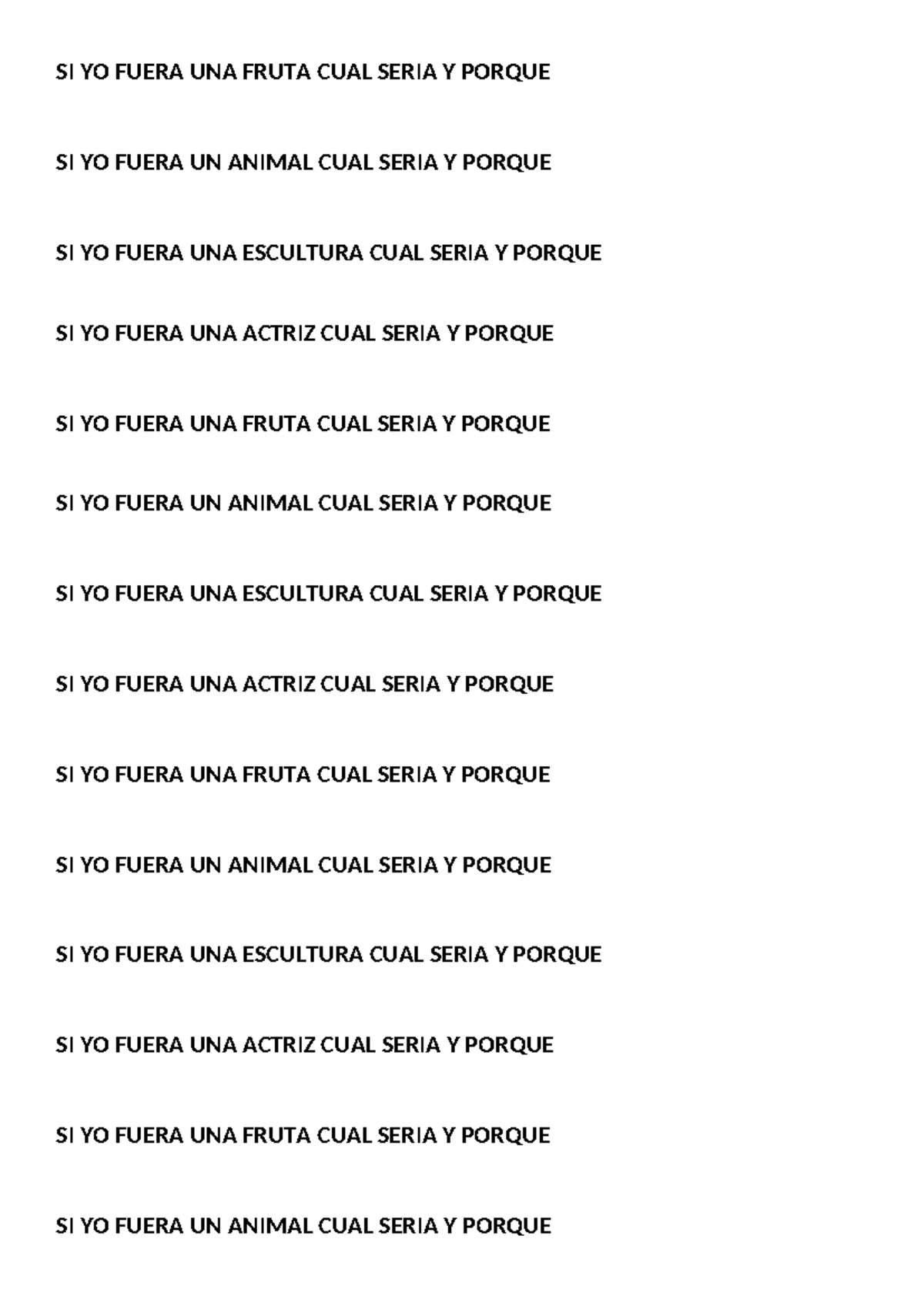 Dinamica - SI YO FUERA UNA FRUTA CUAL SERIA Y PORQUE SI YO FUERA UN ...