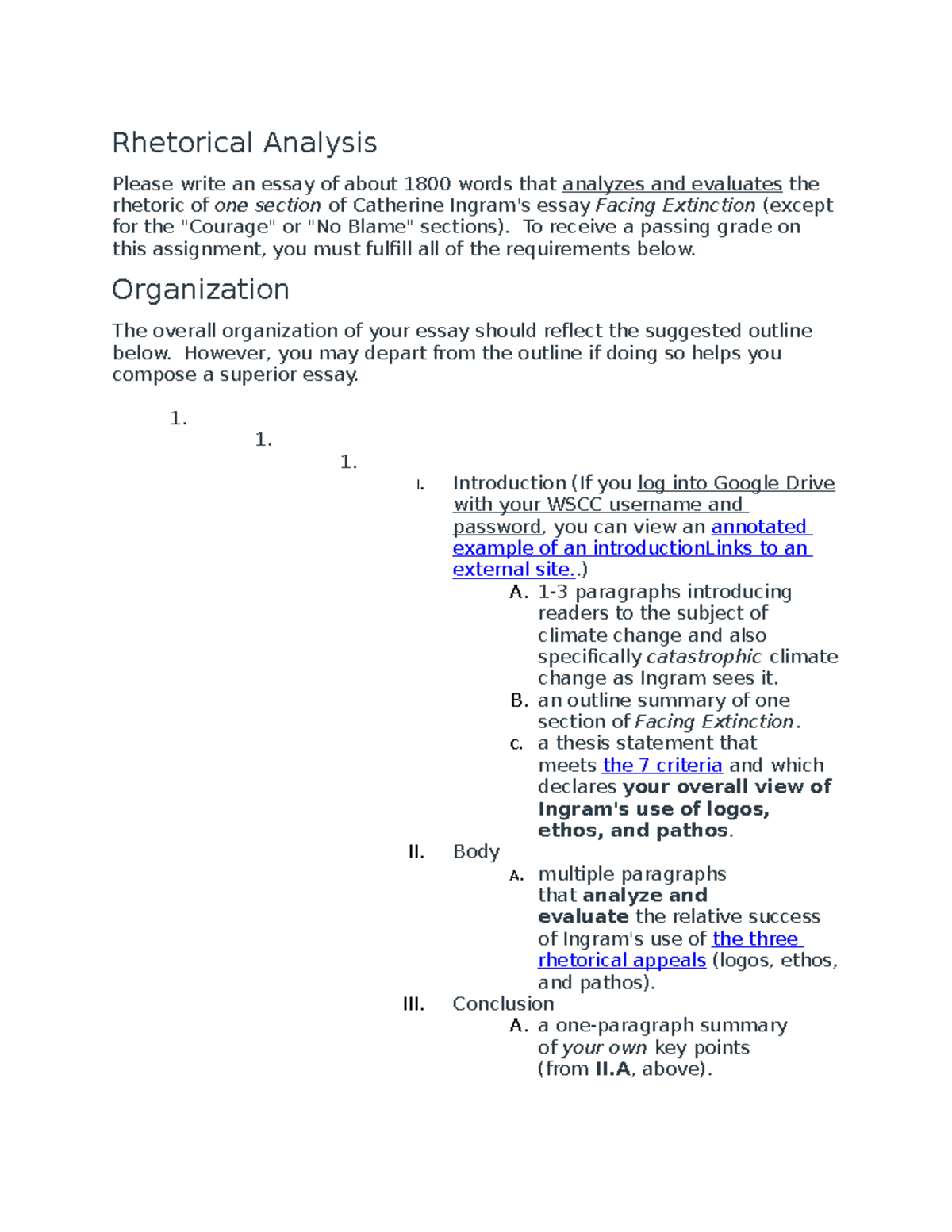 Rhetorical Analysis Essay - Rhetorical Analysis Please write an essay ...