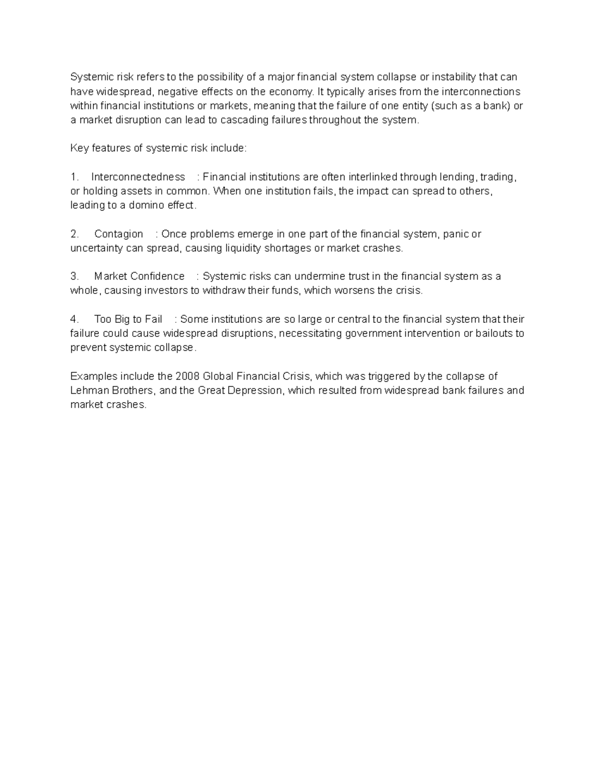 Systemic risk - Definition and examples - Systemic risk refers to the ...