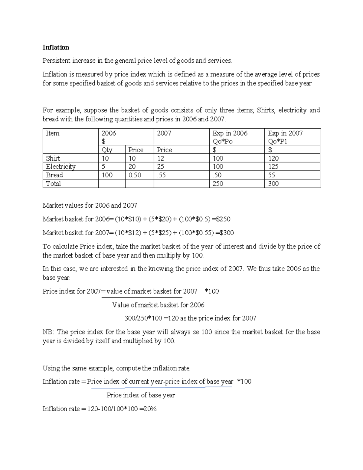 Inflation - Inflation Persistent increase in the general price level of ...