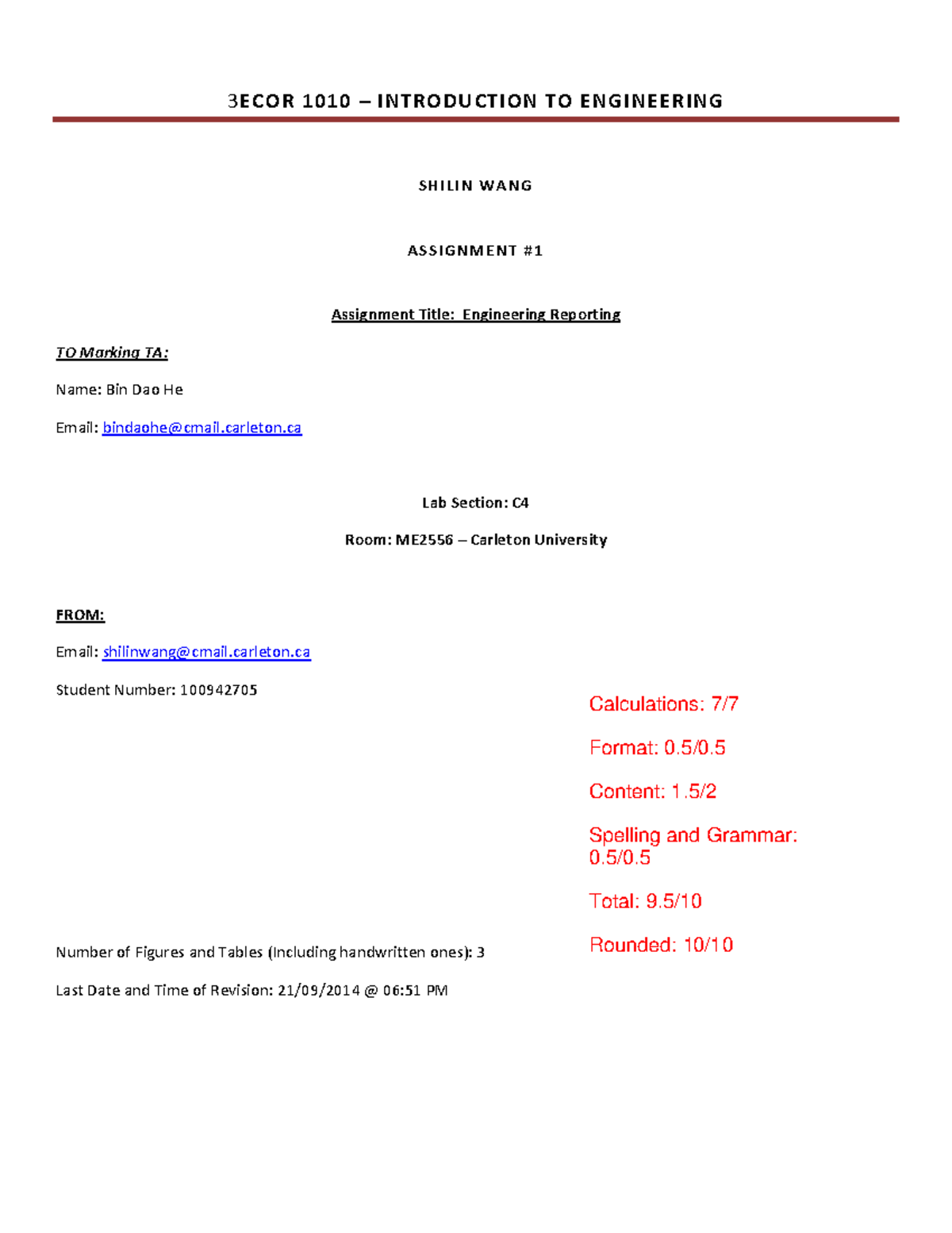 Practical Lab assignment 1 1 Engineering Reporting - 3 E C O R 1 0 1 0 ...