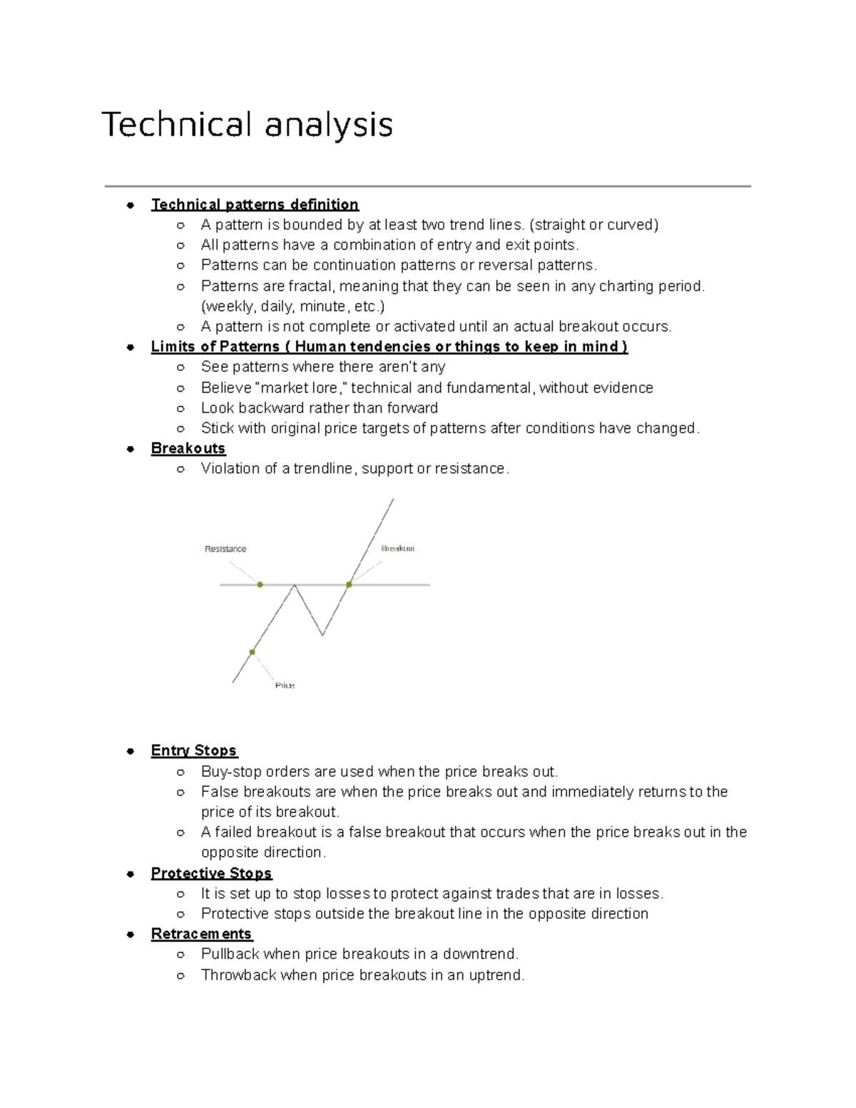 Technical analysis - Technical analysis Technical patterns definition A ...